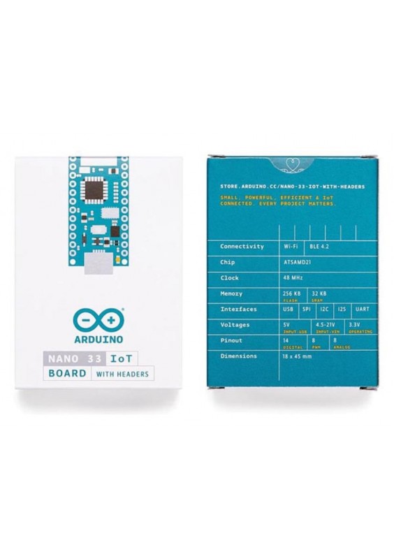 ARDUINO® NANO ABX00032 33 IOT AVEC CONNECTEURS