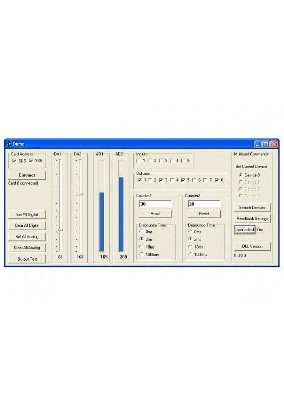 CARTE INTERFACE USB D'EXPÉRIMENTATION - WSI8055N