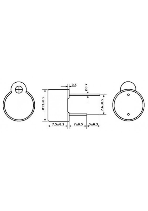 MICRO BUZZER 5Vcc TYPE CI - SCELLE